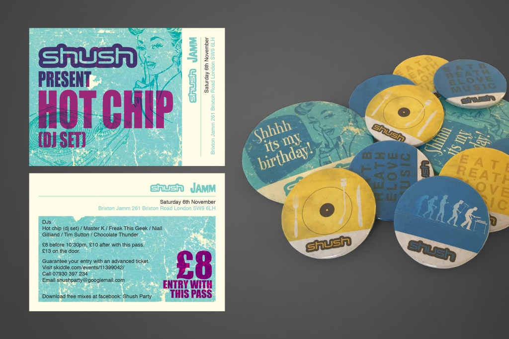 Flyer and Pin Badges | Alexi Vasiliou